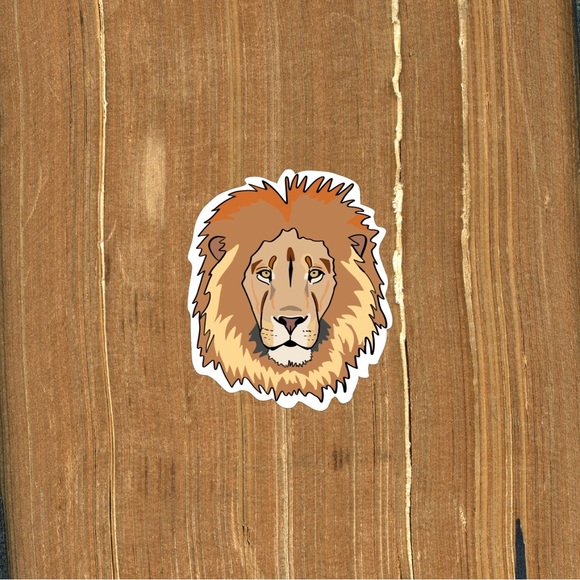 Art | Lion Vinyl Stickers Digital Drawing | Poshmark